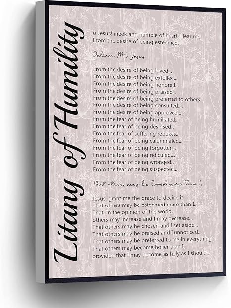 Amazon.com: Catholic Prayer Litany Of Humility Canvas Print Dandelion ...