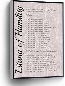 Amazon.com: Catholic Prayer Litany Of Humility Canvas Print Dandelion ...
