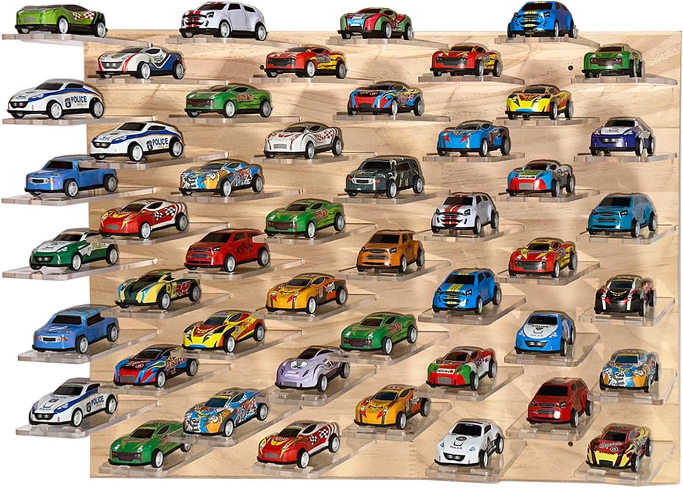 Amazon.com: WANMEIZI Wood 1/64 Scale Toy Car Display Rack Wall Mount ...
