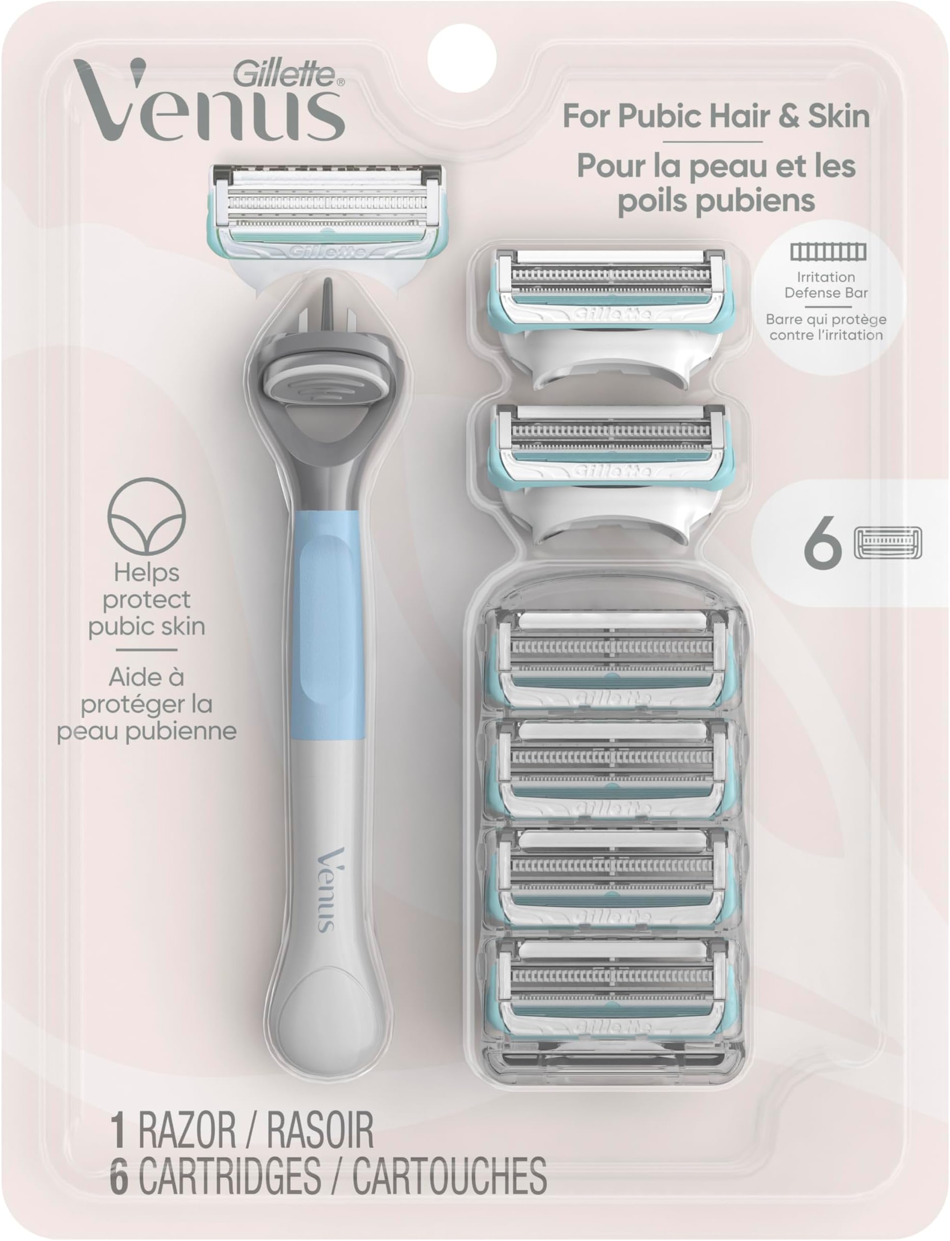 Amazon.com: Gillette Venus for Pubic Hair and Skin, Women's Razor ...