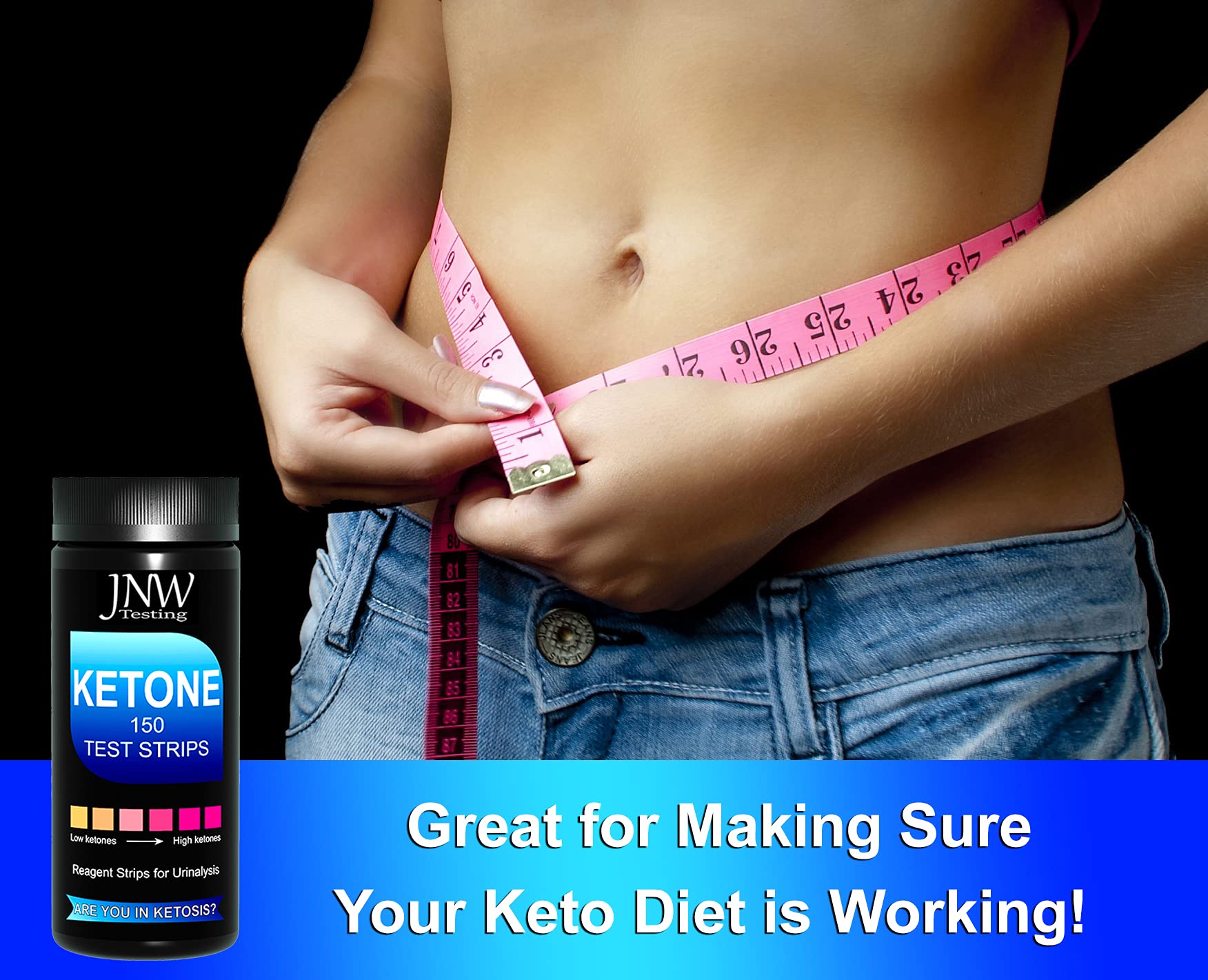 JNW Direct Ketone Test Strips 150 Urinalysis Keto Test Strips For jnw-direct-ketone-test-strips-150-urinalysis-keto-test-strips-for