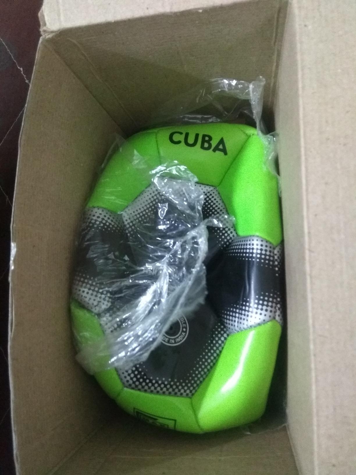 Buy Cosco Nylon Cuba Soccer Foot Ball, Size 5 (Green and Black) Online ...