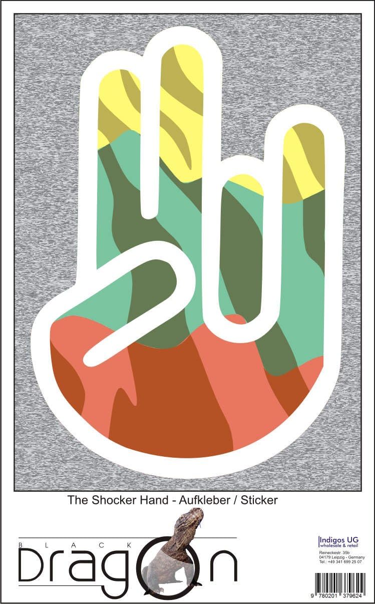 Amazon.com: The Shocker Hand Decal Sticker Laptop skin 297x205 mm white ...