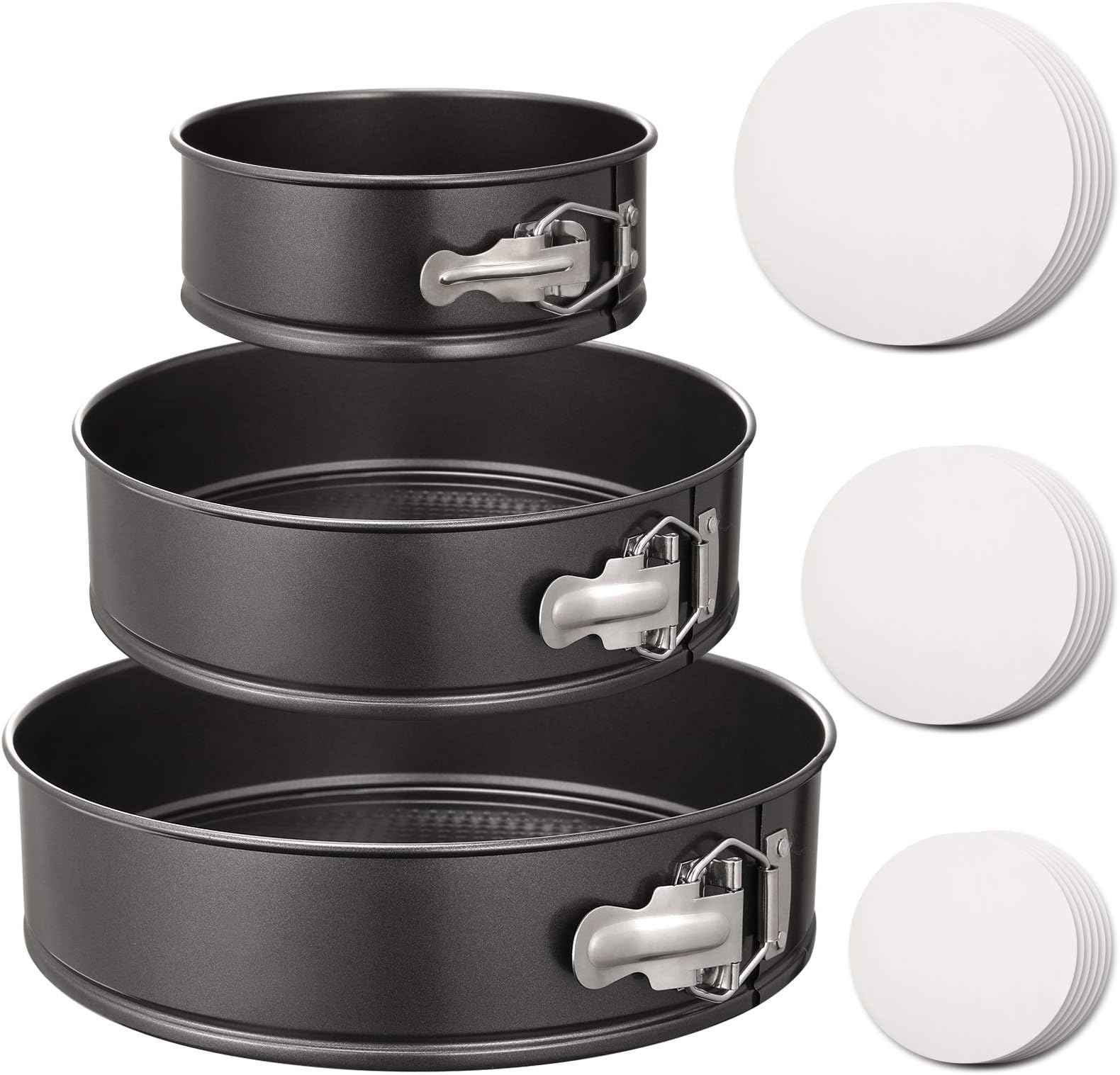 Amazon.com: Springform Cake Pan Set, Non-stick 6pcs(7 8 8.5 9.5 10 ...