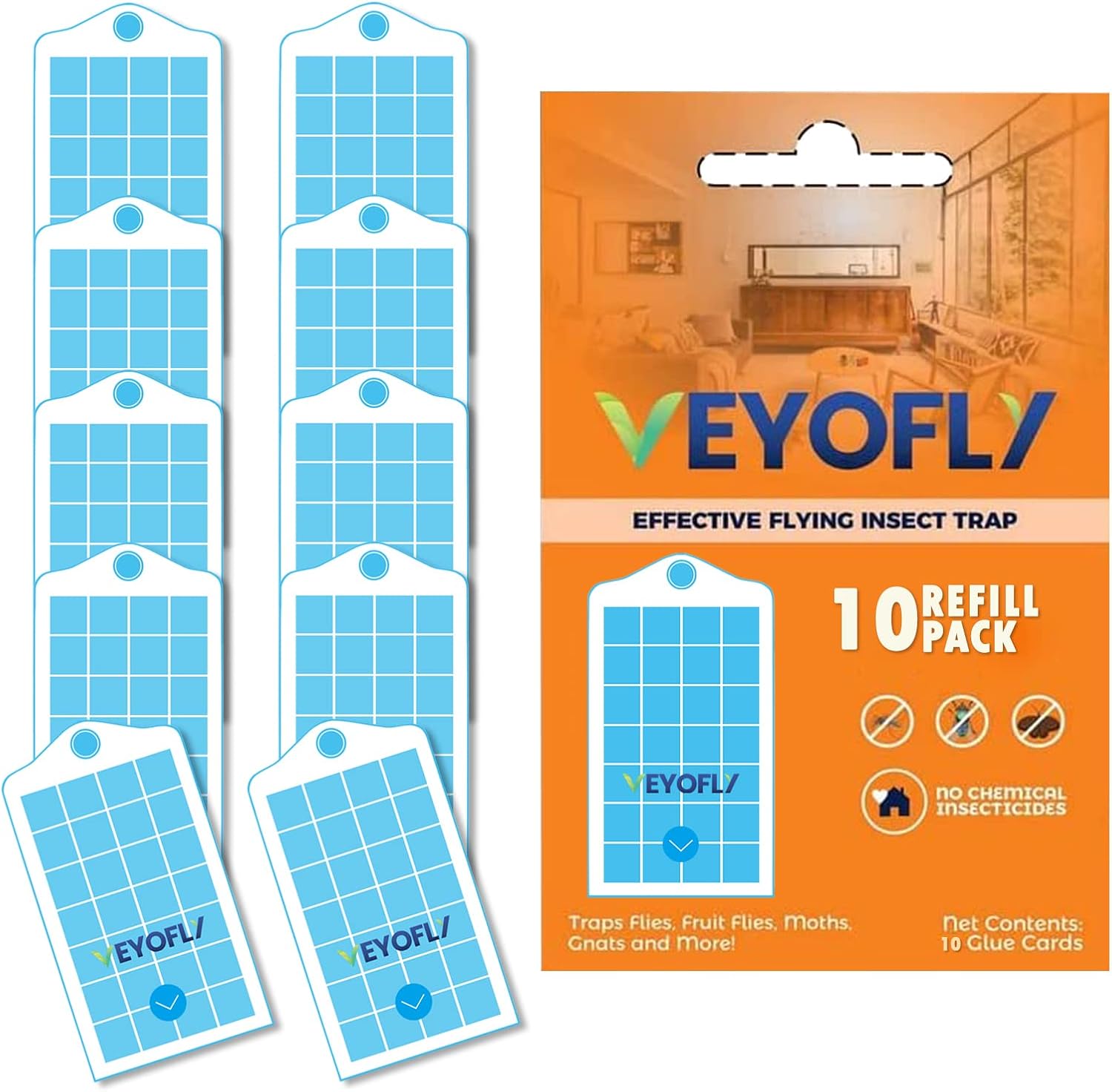 VEYOFLY Flying Insect Trap, Insect Catcher, Indoor Fly Trap, Indoor ...