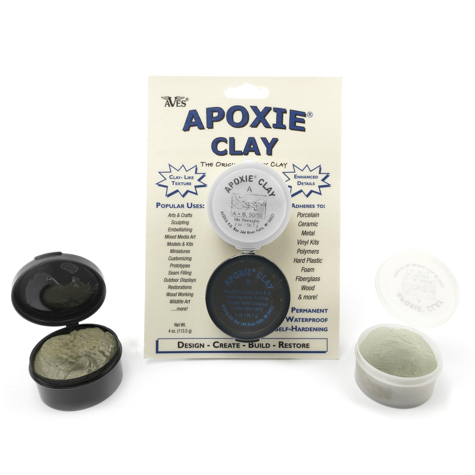 Amazon.com: Aves Apoxie Clay - 2 Part (A & B) Self Hardening, Modeling ...