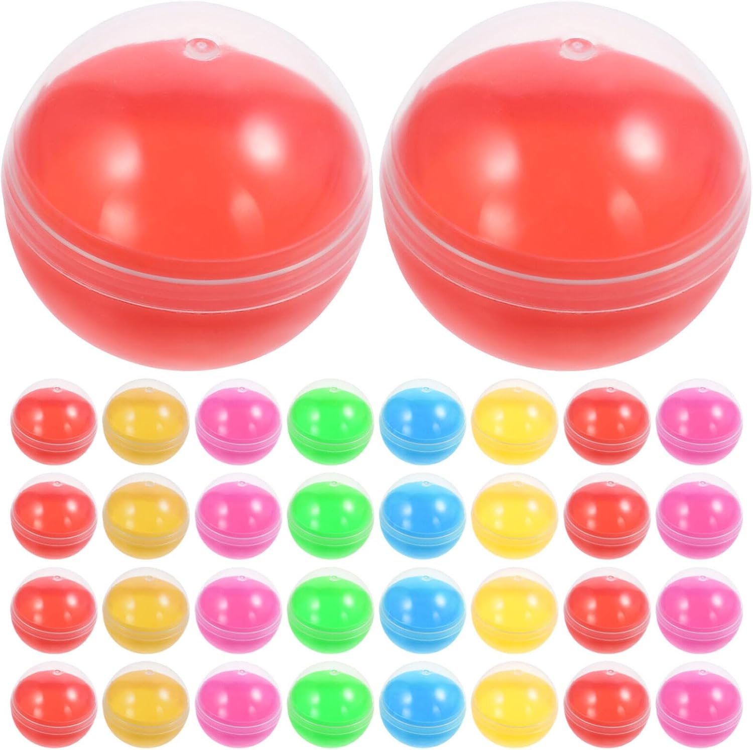 Amazon.com: Vaguelly 50pcs Capsule Vending Translucent Round Fillable ...