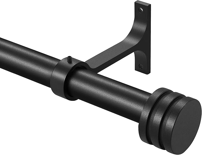 Amazon.com: Single Curtain Rods 48-84 Inches,1 inch Heavy Duty ...