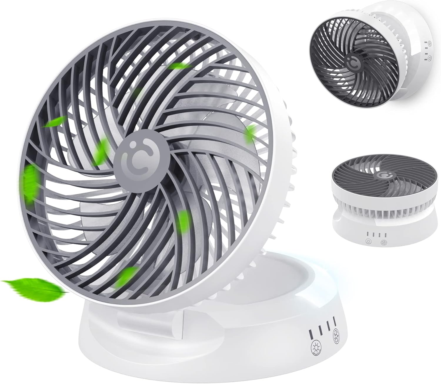 Amazon.com: CooCoCo Personal Desk Fan With LED Light, USB Cordless ...