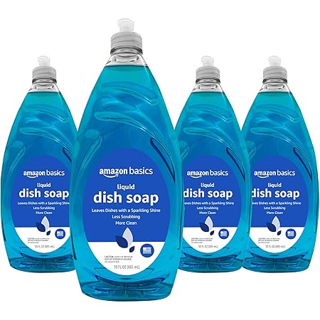 Amazon.com: Amazon Basics Dish Soap, Fresh Scent, 30 fl oz, Pack of 4 ...
