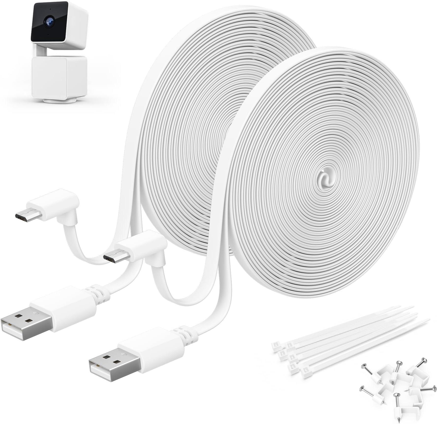 Amazon.com: 20FT Power Extension Cable for Wyze Cam Pan v3 Camera ...