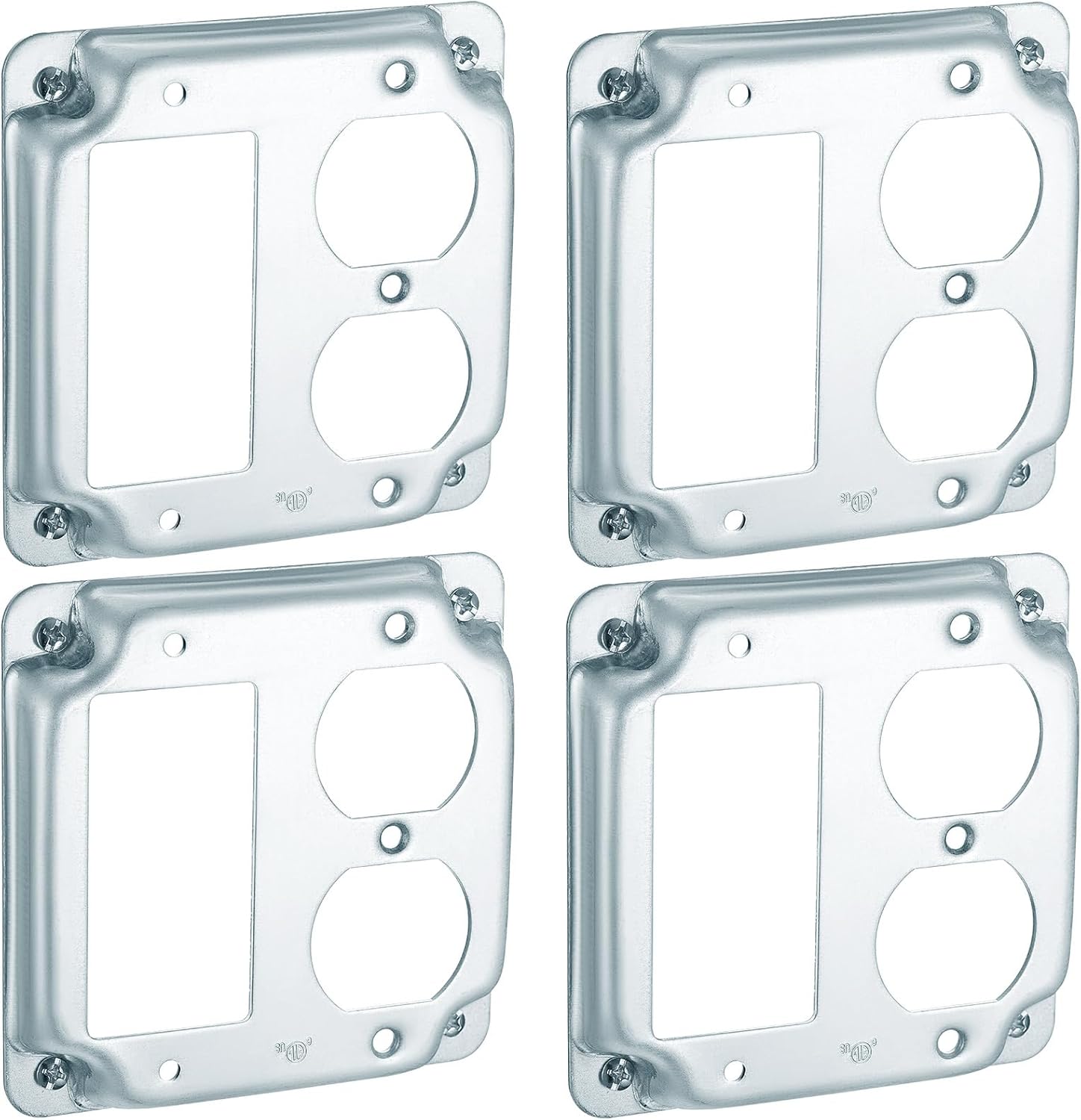 Copkim 4 Pcs Metal Receptacle Electrical Box Cover, Square Rectangle ...