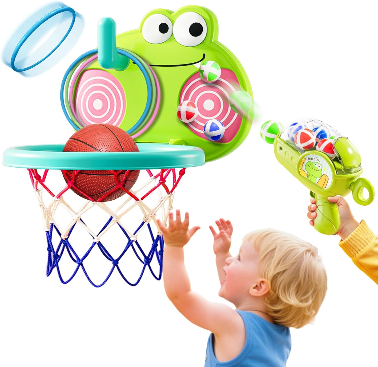 SonPen 3-in-1 Children's Basketball Hoop Set, Mini Basketball Hoop ...