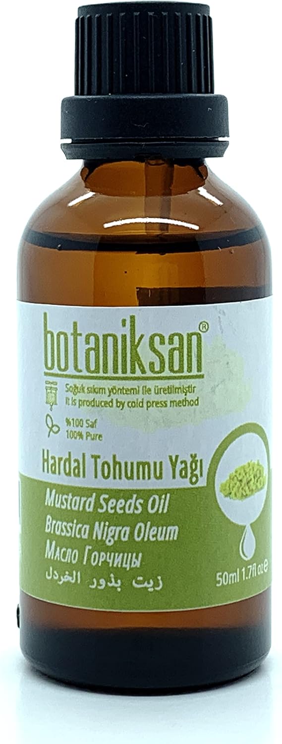 Botaniksan Hardal Tohumu Yağı 50ML Soğuk Sıkım, Saf, Doğal, Katkısız : Amazon.com.tr: Gıda Ürünleri