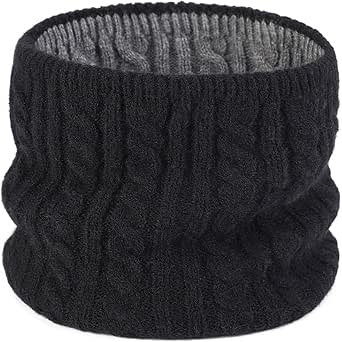 Cisnocr Reversible Winter Neck Gaiter Men Women,Knitted Neck Warmer ...