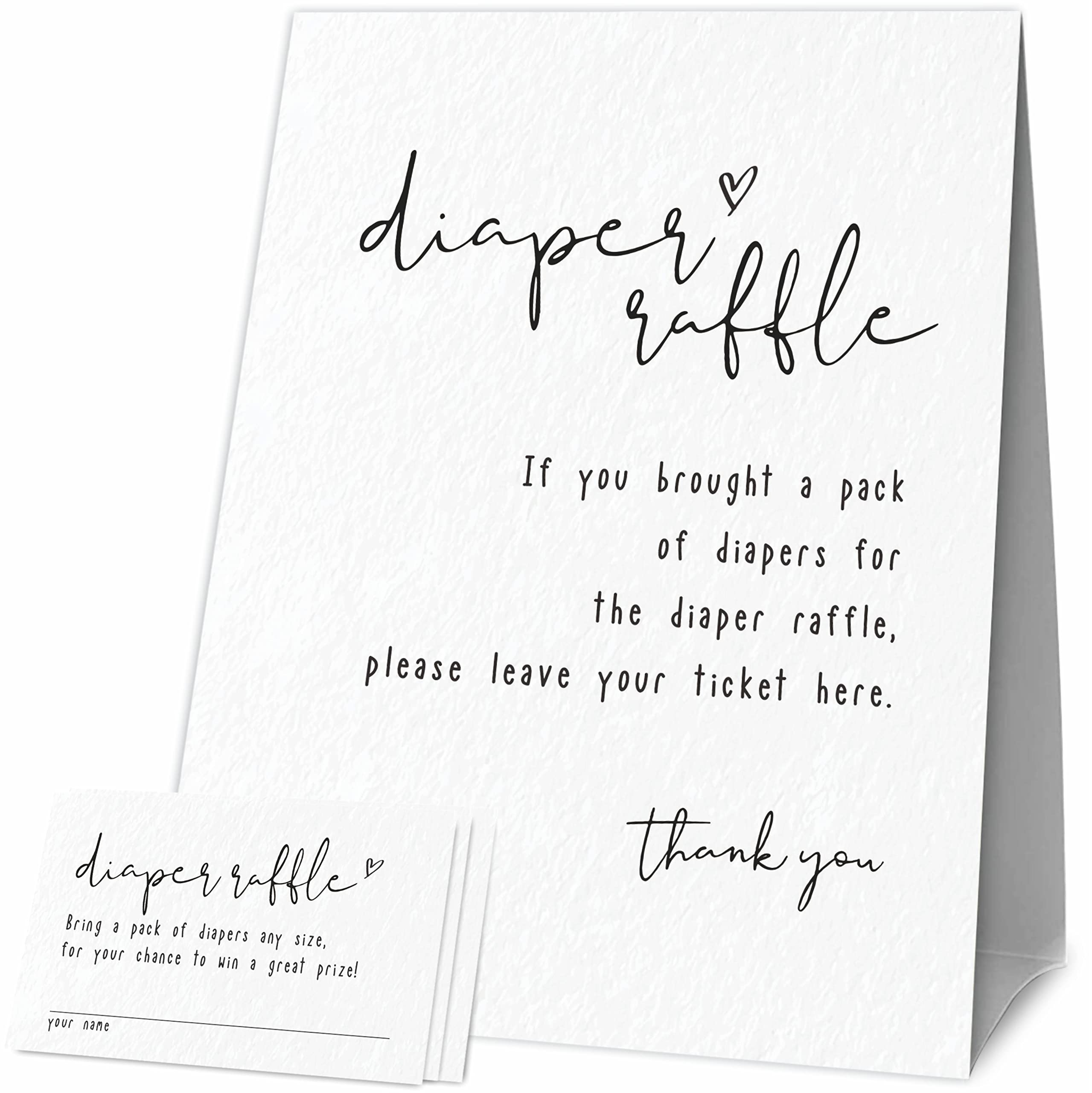 Printable Diaper Raffle Sign
