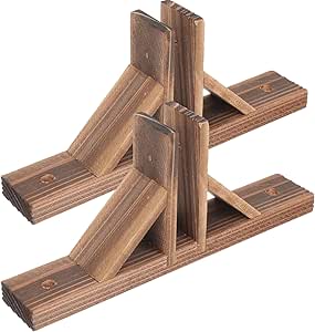 Yardwe 2pcs Wooden Triangle Picket Fence Support Garden Bases Stand ...