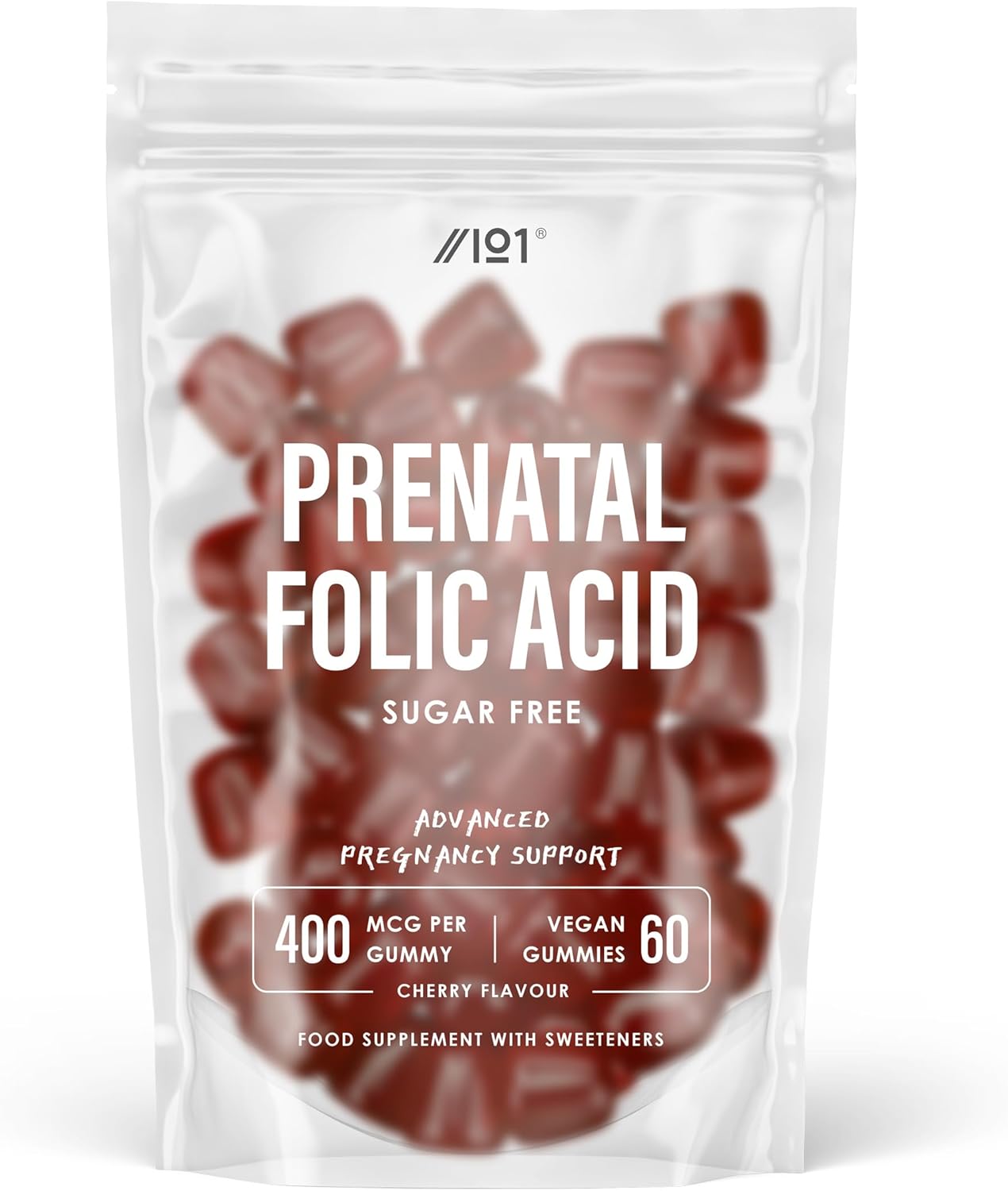 Prenatal Folic Acid Gummies 400mcg | Sugar Free Chewable | 2 Months ...