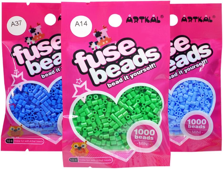Amazon.com: Artkal Mini Fuse Beads Soft Mini Melty Beads 2.6mm Melting ...