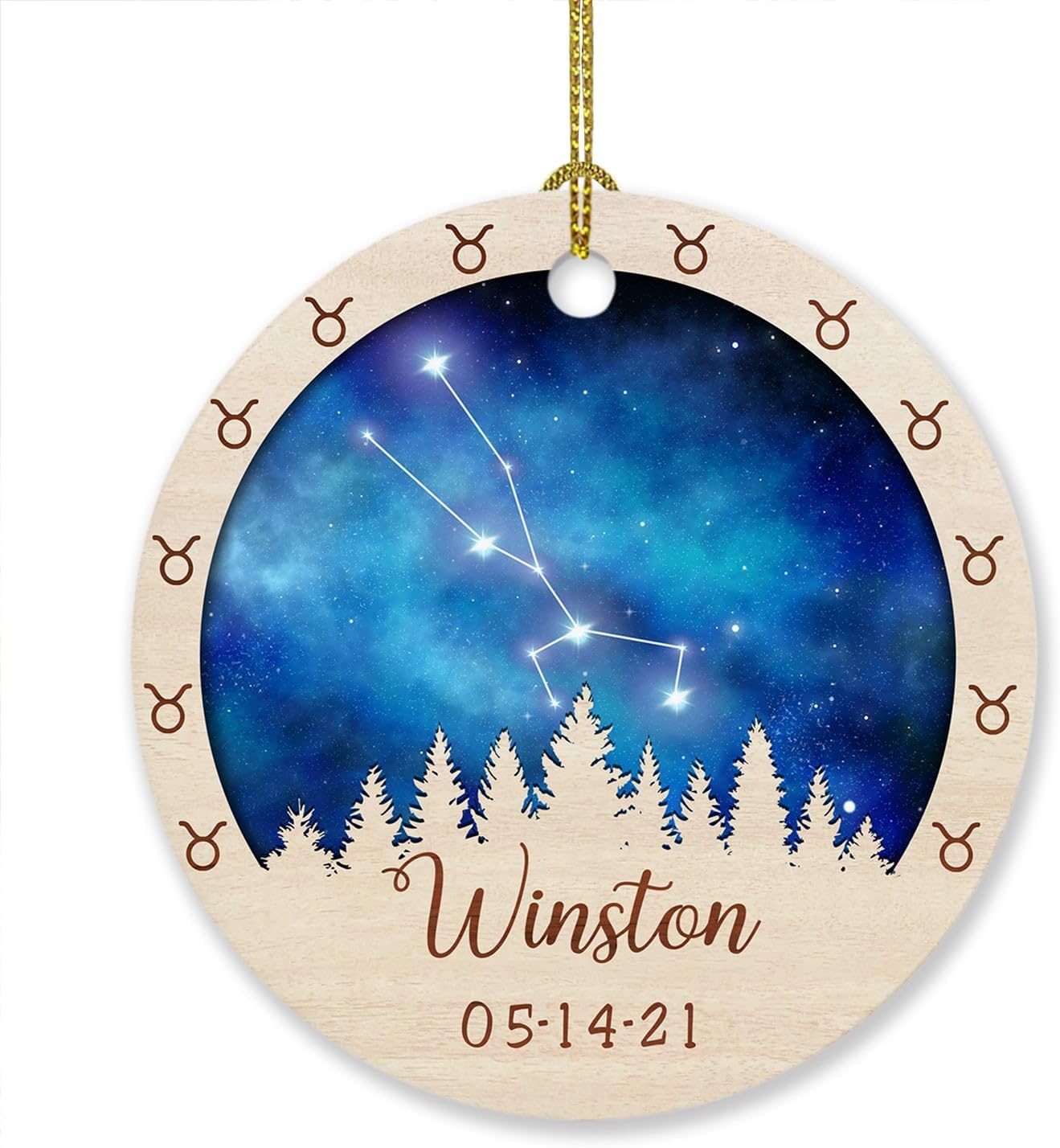 Amazon.com: Personalized Taurus Zodiac Sign Ornament Christmas 2025 ...