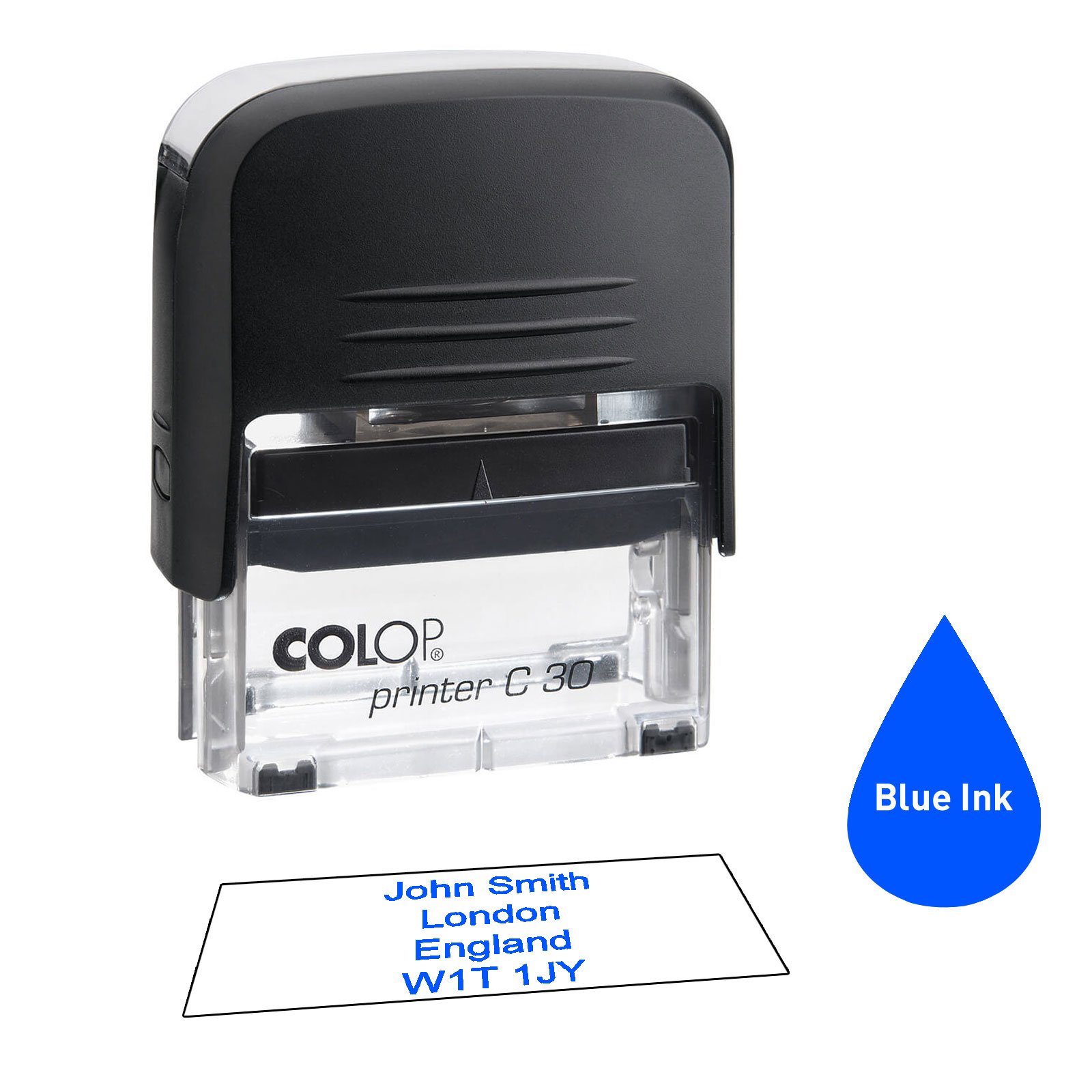 Colop C30 48 x 18mm - Personalised Custom Made Self-Inking Business ...