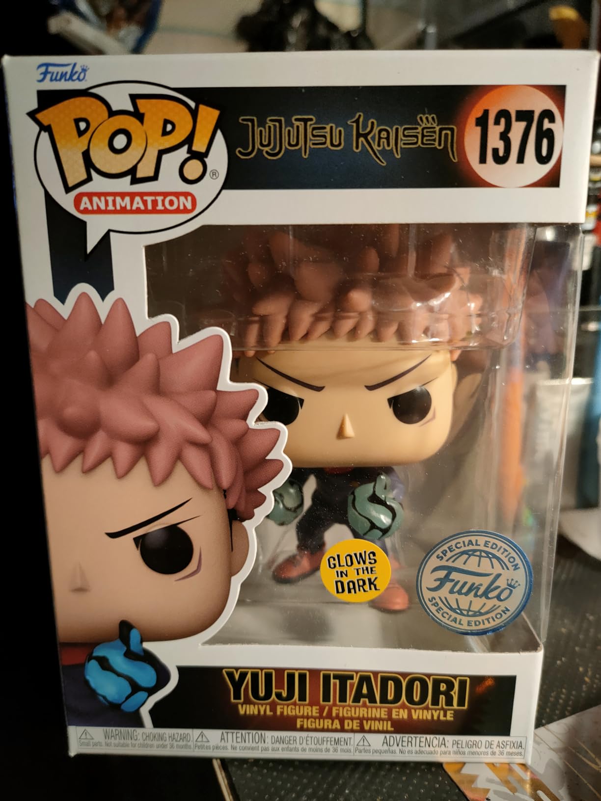 Funko - Jujutsu Kaisen - Yuji Div Fist GITD Pop! Vinyl Figure AAA Exc ...