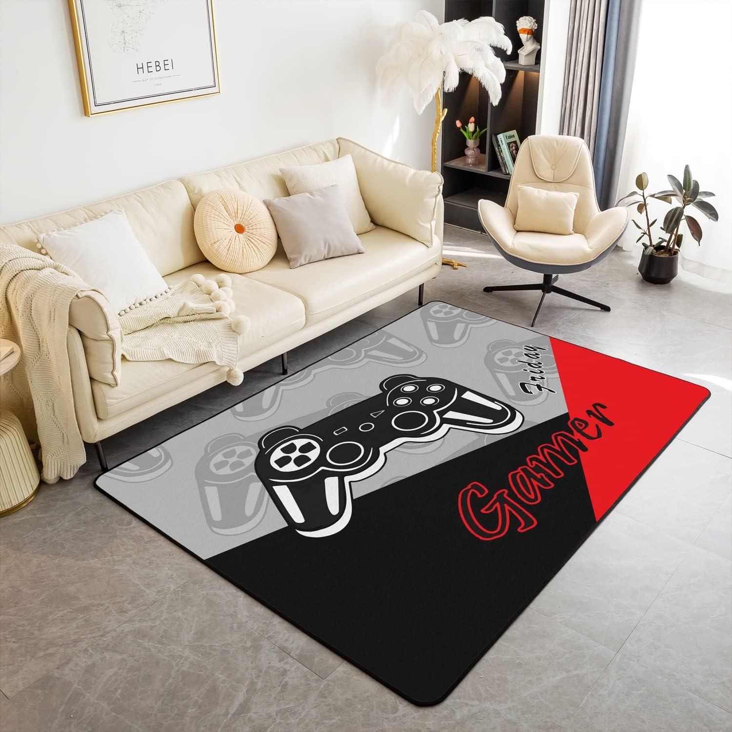 Amazon.com: Gamer Area Rug Gaming 5'x7' Rugs Mat for Living Room ...