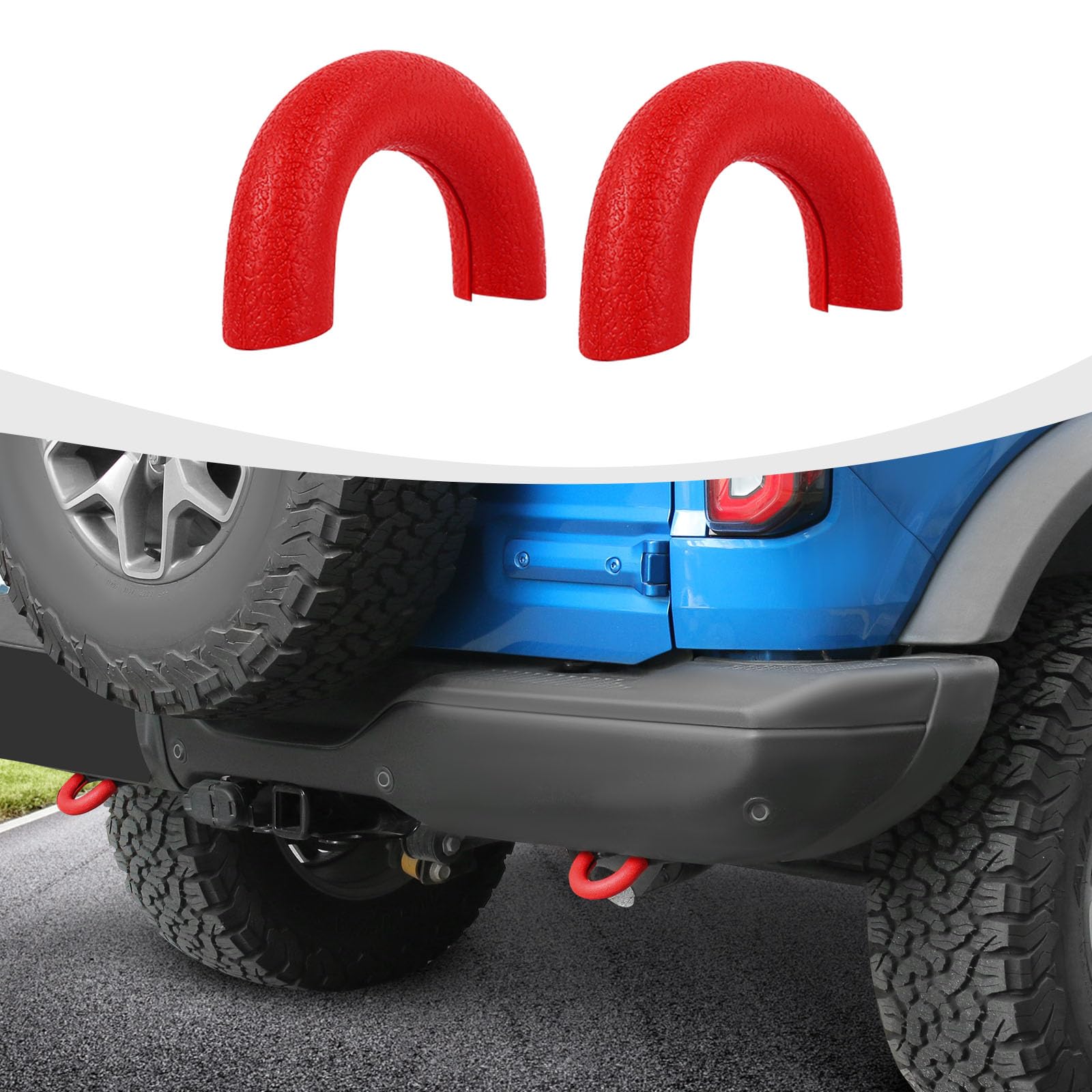 Amazon.com: RAZPOY for Bronco Rear Tow Hook Cover, Rear Bumper Tow ...