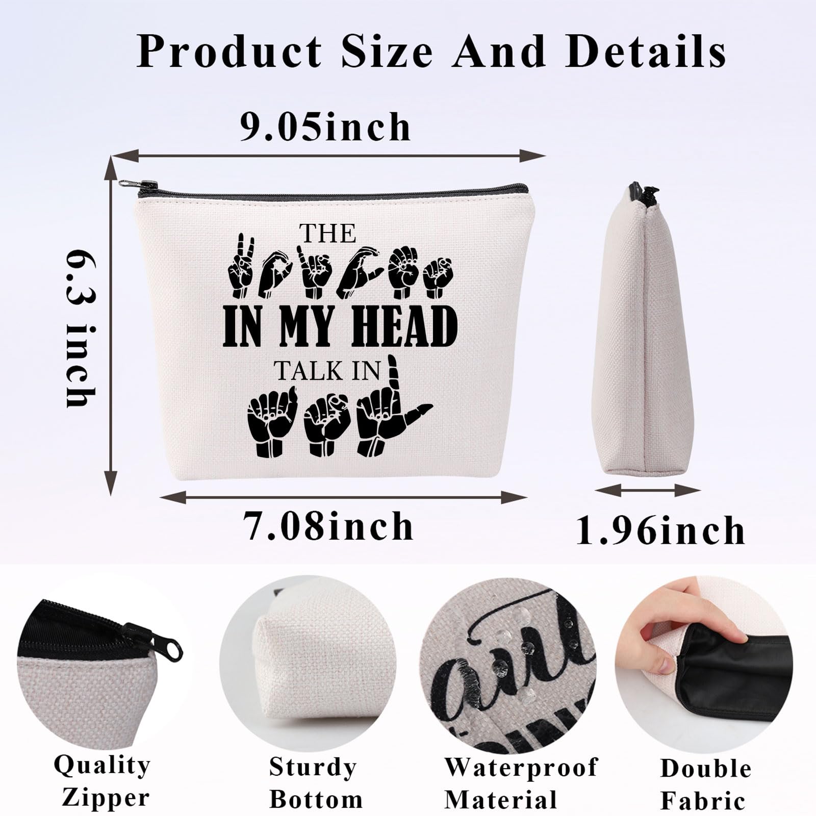 PLITI ASL Sign Language Bag American Sign Language Teacher Gift The ...