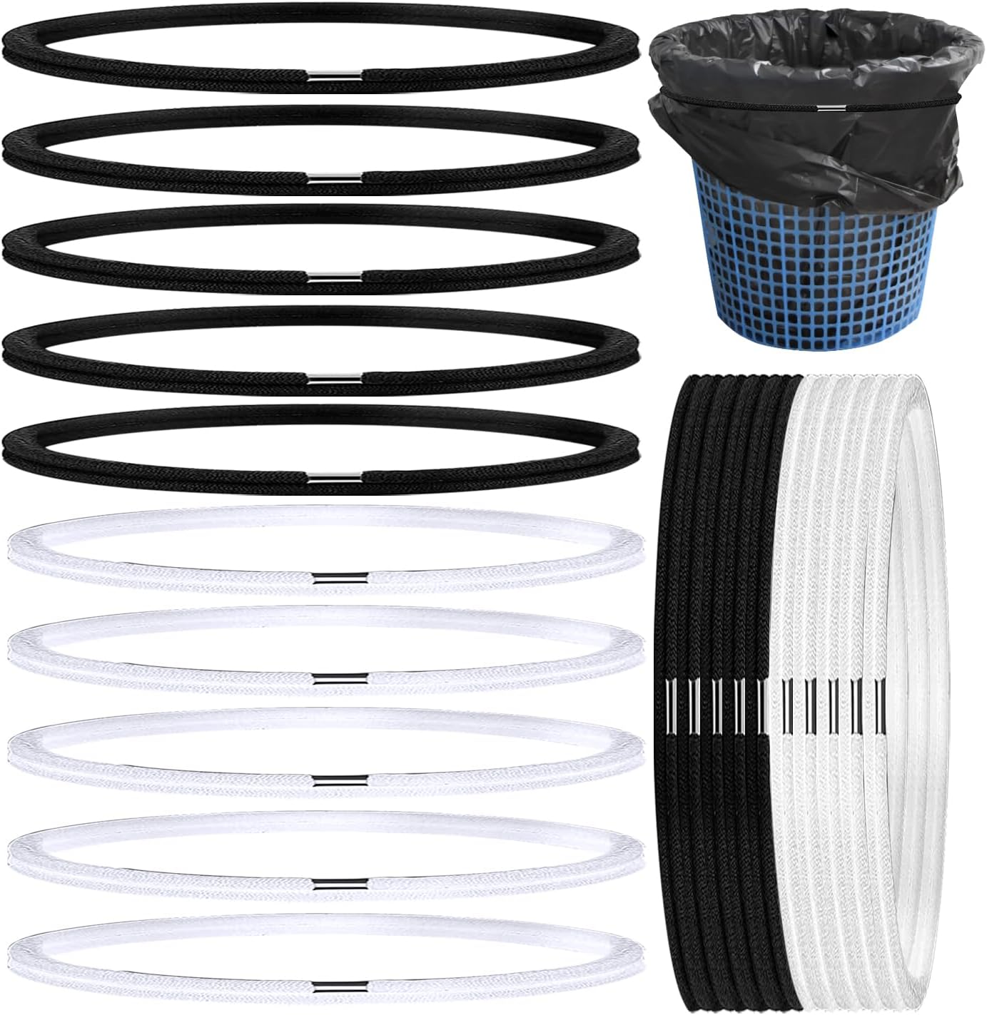 Amazon.com: 20 Pcs Garbage Can Bands, Trash Can Elastic Rubber Bands ...