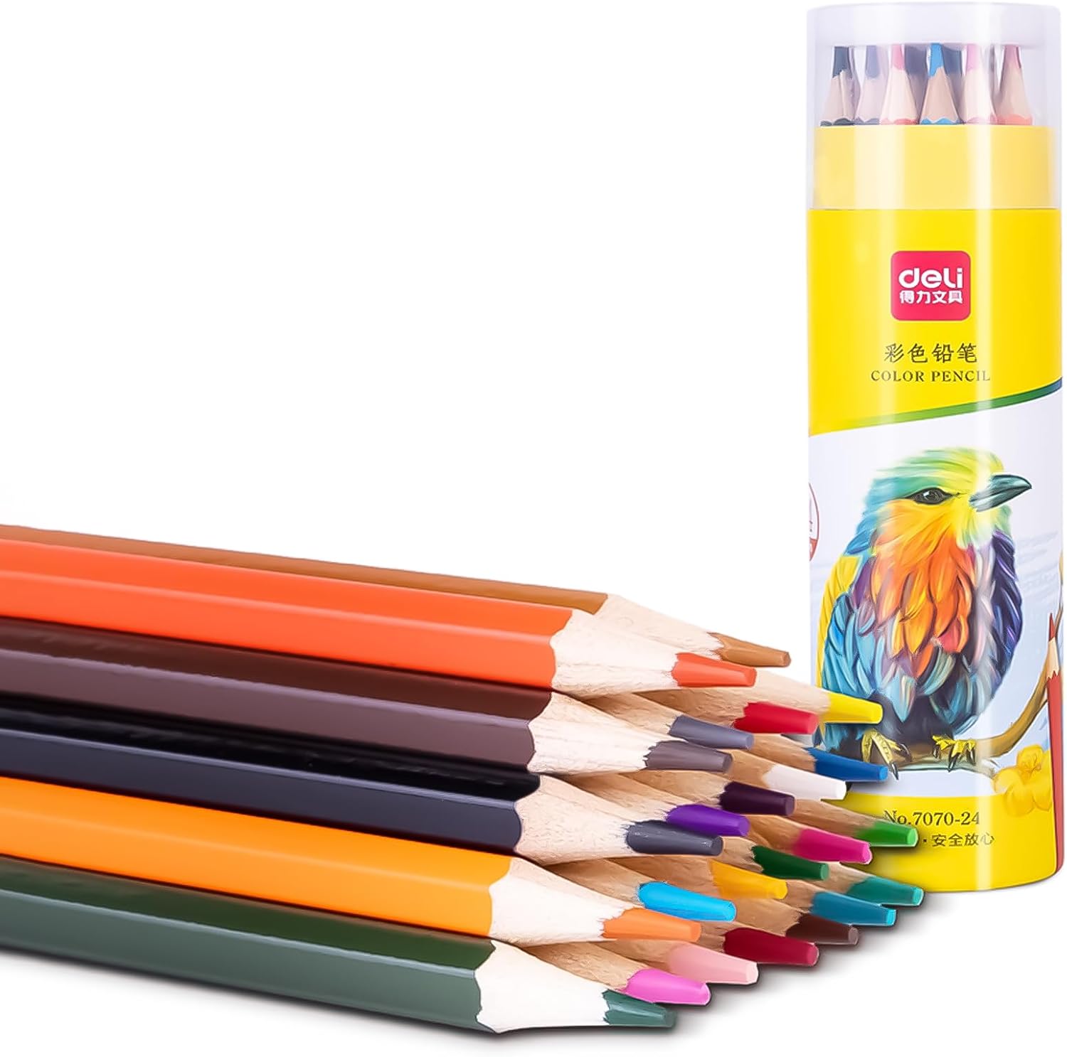 Amazon.com: EZWORK Colored Pencils, 24 Color Set With Built-in Sharpener, Presharpened With ...
