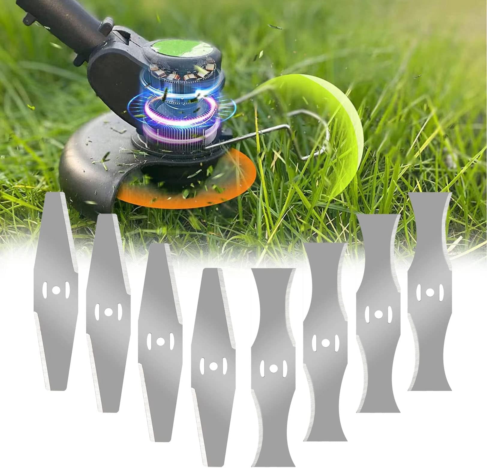 Amazon.com : 8 Pcs Electric Weed Wacker Metal Blade Lawn Trimmer ...