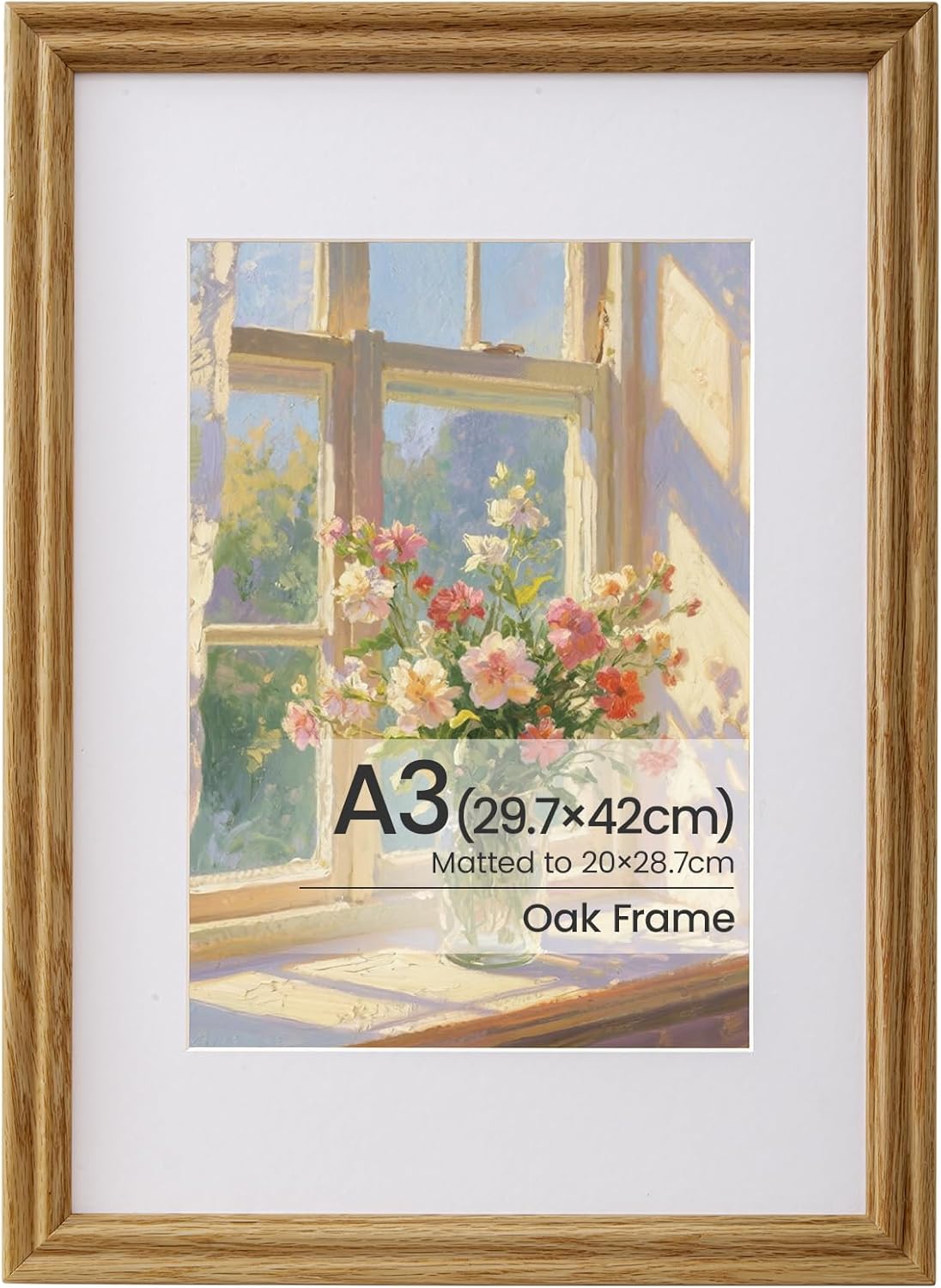 A3 Frame, A3 Solid Oak Wood Picture Frames, A3 (29.7x42cm) Poster ...