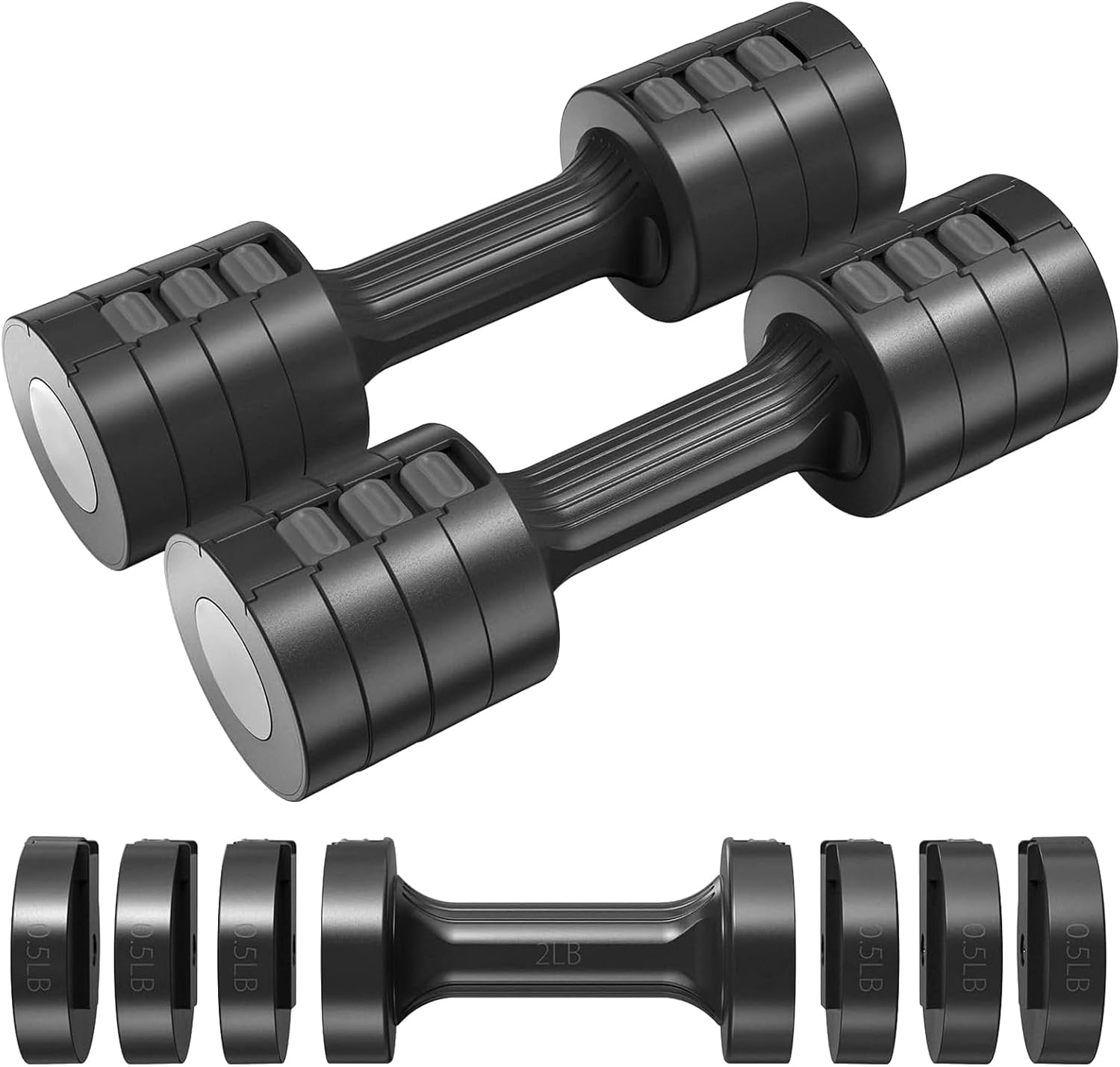 Mancuernas Ajustables, 4 en 1 Juego de Pesas para Ejercicio, Pesas ...