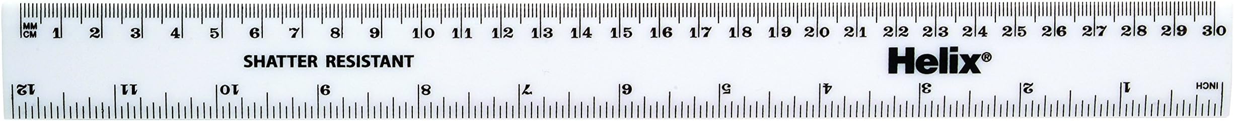 Helix 30cm 300 mm Metric Ruler White (Box of 100) : Amazon.co.uk ...