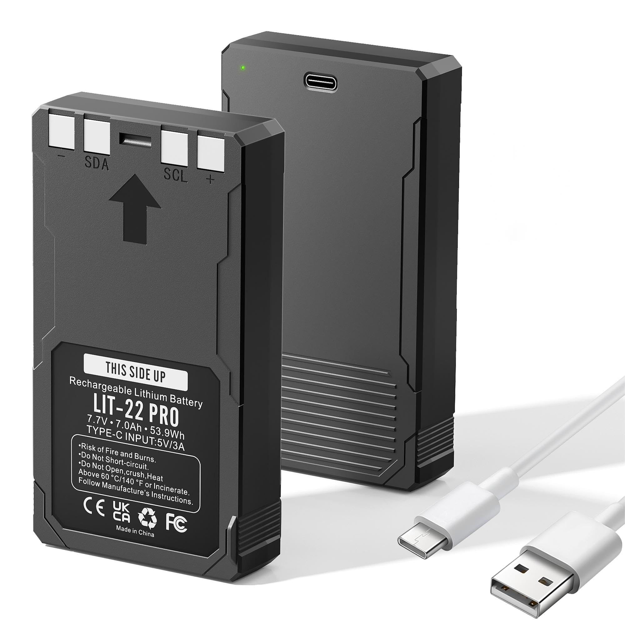 Amazon.com: ADDPOWER 2 Pack 7000mAh lit-22 pro Rechargeable Lithium ...