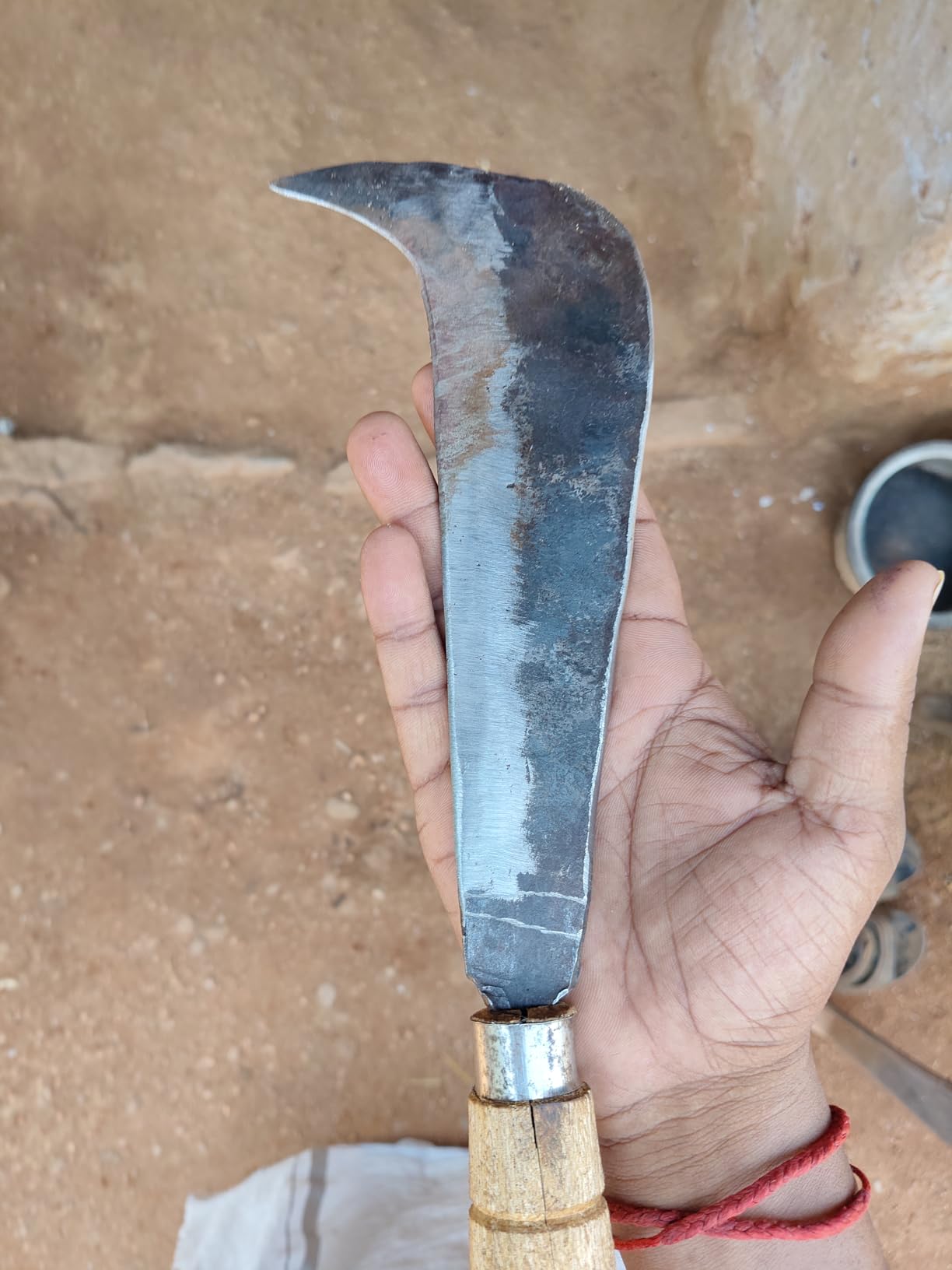 Buy Mahiyash Handmade Coconut Cutting Aruval/Iron Aruval with Wooden ...