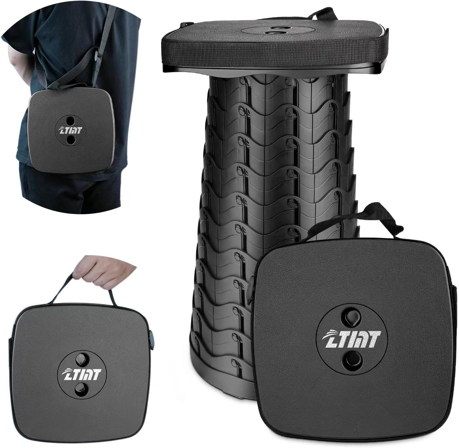 Amazon.com: ZTMT Upgraded Square Folding Stool, Max Load Capacity ...