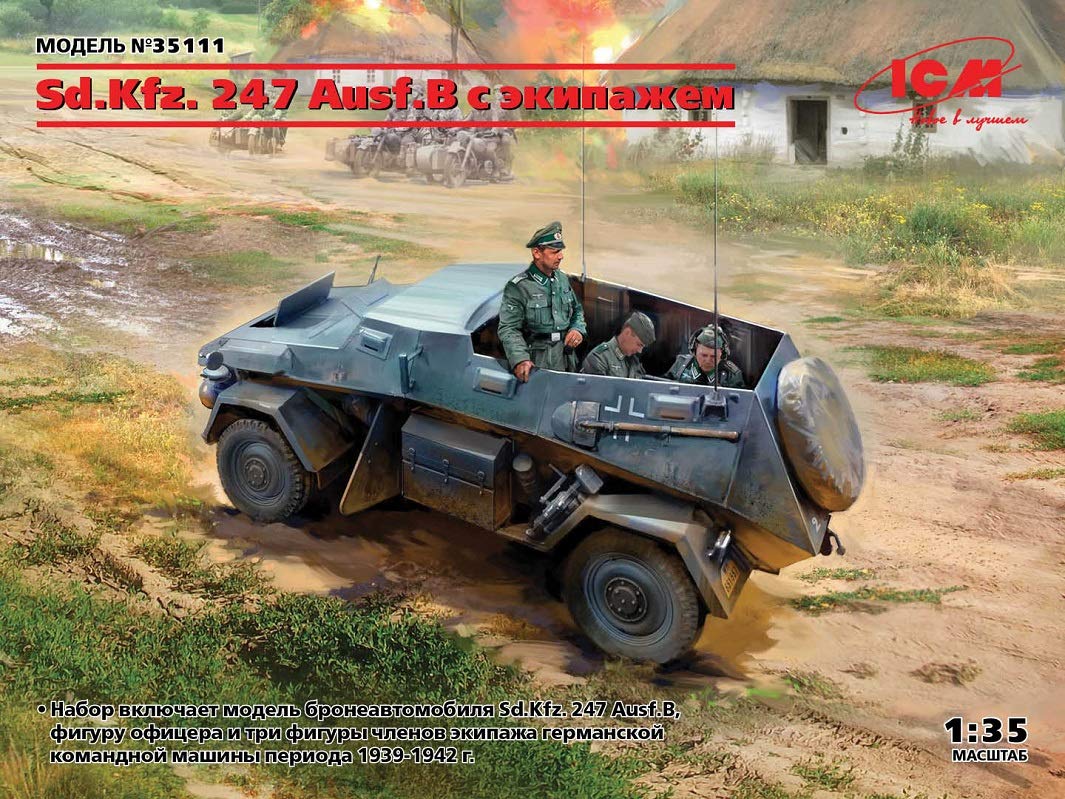 Buy ICM 35111 Plastic Vehicle Model Sd.Kfz. 247 Ausf.B with Crew - WWII ...
