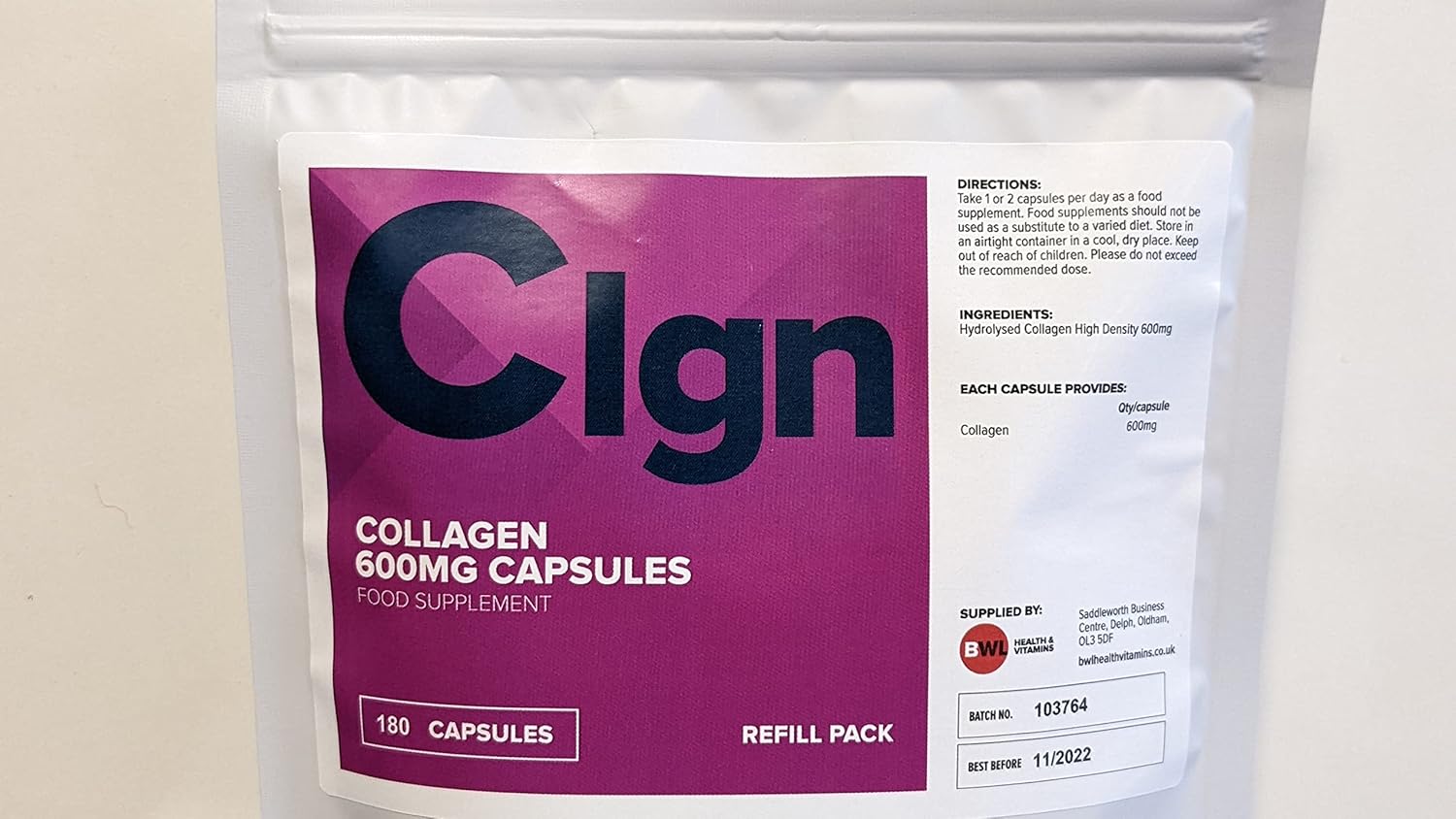 Collagen 600mg, Bulk Box 11,000 Capsules : Amazon.co.uk: Health ...
