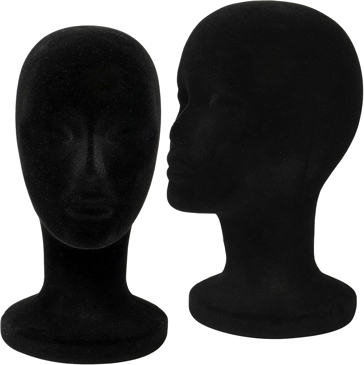 Buy Foraineam 2 Pack Black Styrofoam Mannequin Head, 12 Inch Female ...