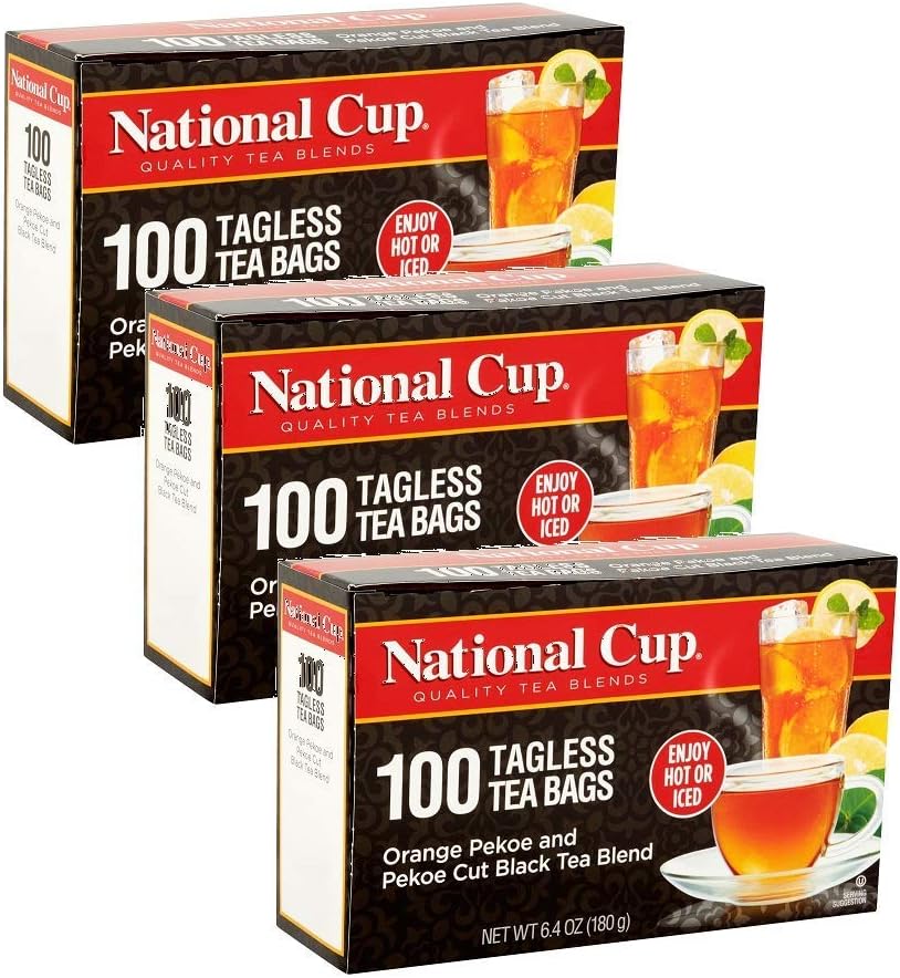 Amazon.com : National Cup, Tagless Orange Pekoe and Pekoe Cut Black Tea ...