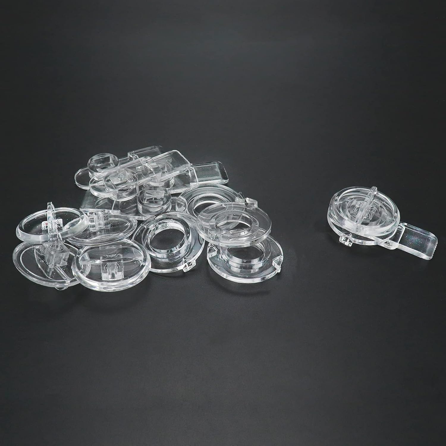 LC LICTOP Plastic Lock Hasp Acrylic Mini Buckle Latch Transparent Hinge ...