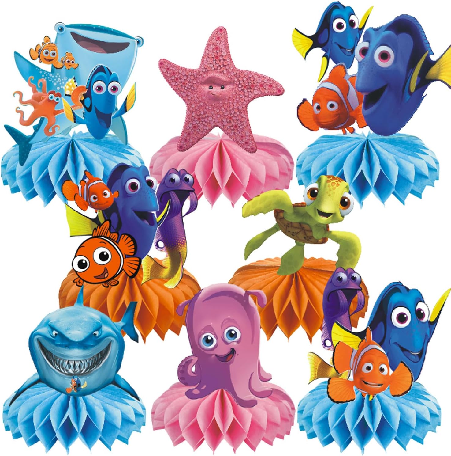 Amazon.com: HAYCHE 8Pcs Finding Nemo Birthday Party Supplies,Finding ...