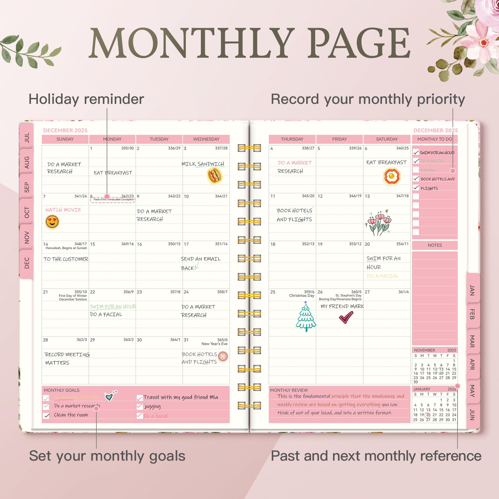 Snapklik.com : Planner 2025-2026-Weekly And Monthly, Calendar Planners From Jul.2025-Jun.2026 ...
