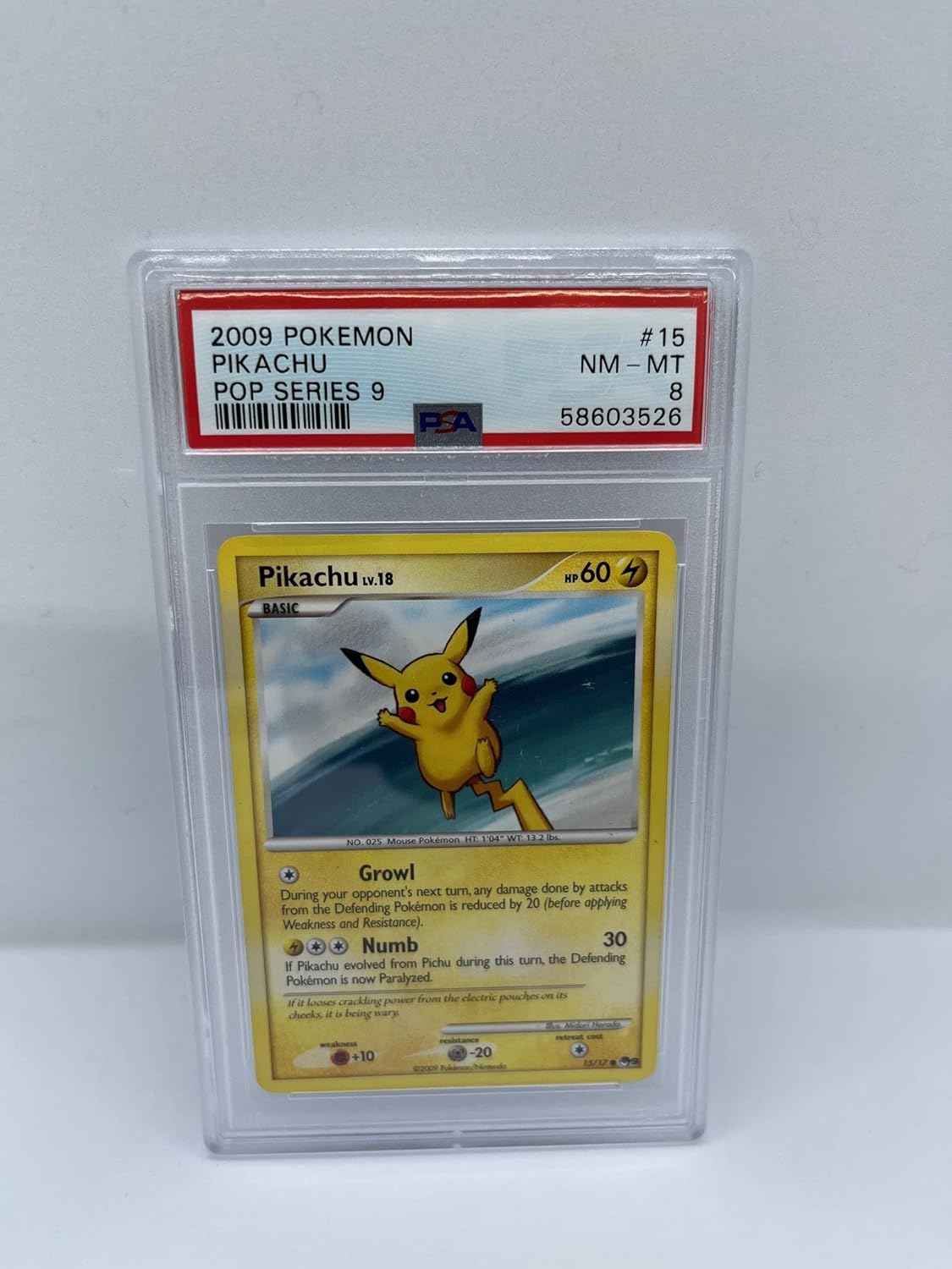 Pikachu Carte Pokémon PSA 8 classée 2009 Pokémon Série Pop 9 ...