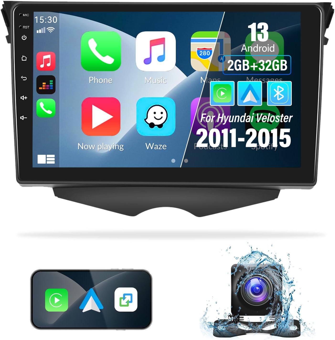 Amazon.com: [2G+32G]Android 13 Car Stereo for Hyundai Veloster 2011 ...