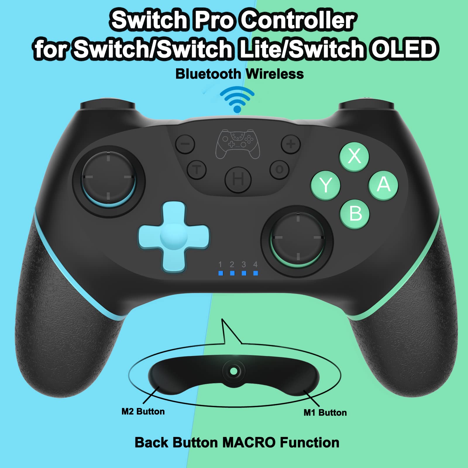 Maegoo Wireless Controller for Switch, Bluetooth Switch Pro Controller ...