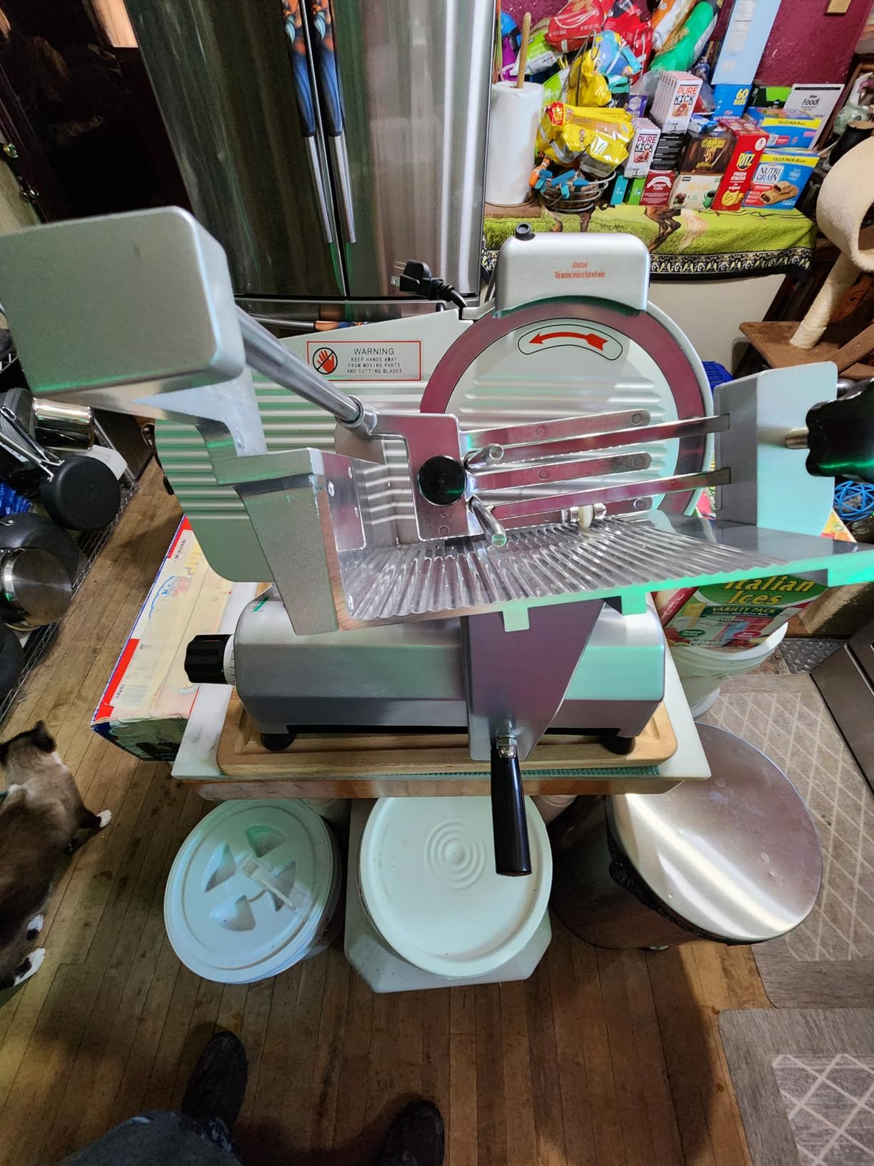 Amazon.com: Meat Slicer Commercial,450W Frozen Meat Deli Slicer, 10 ...