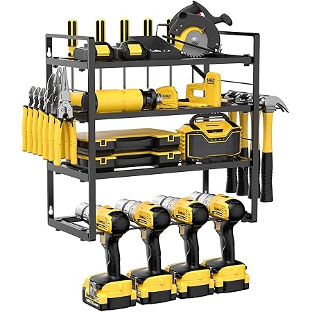 Amazon.com: Power Tool Organizer Wall Mount, 4 Layers Power Tool ...